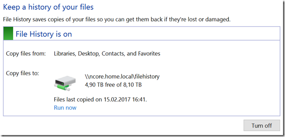 Windows 10 File History | Windows SBS and Essentials Blog
